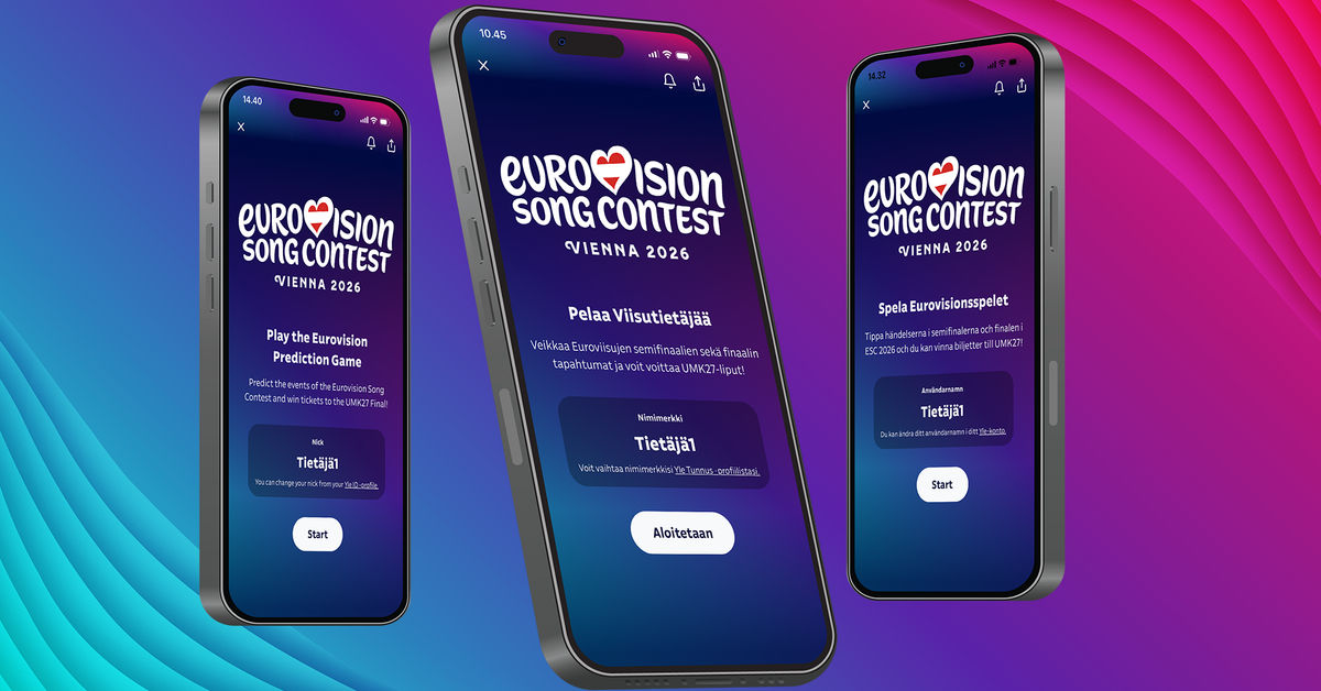 Veikkaa Euroviisuja 2026 Ylen Viisutietäjässä ja voita UMK27-liput ...